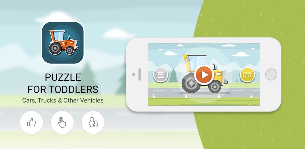 Puzzly - cars and vehicles puzzle for toddlers